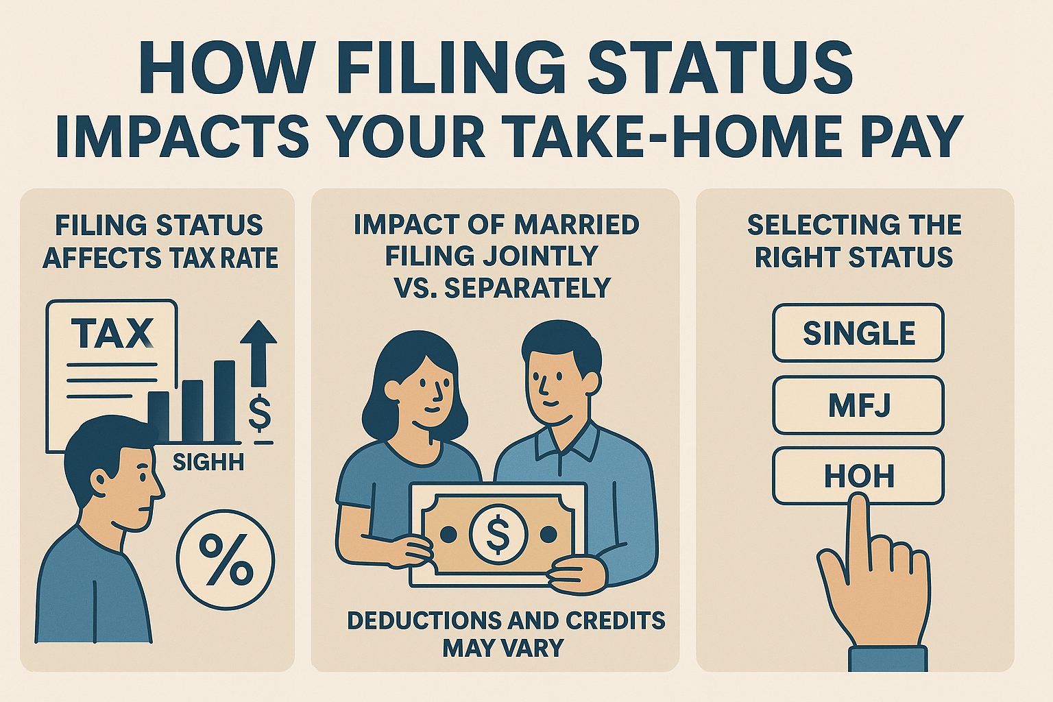 How Filing Status Impacts Your Take-Home Pay - TakeHomePay